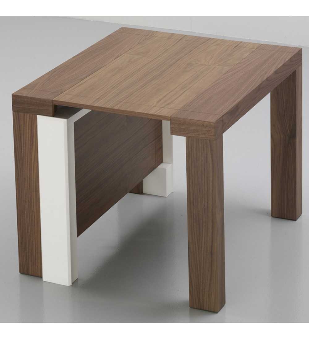 Console Extensible allonges incorporées, bois ou laque INTEGRABLE